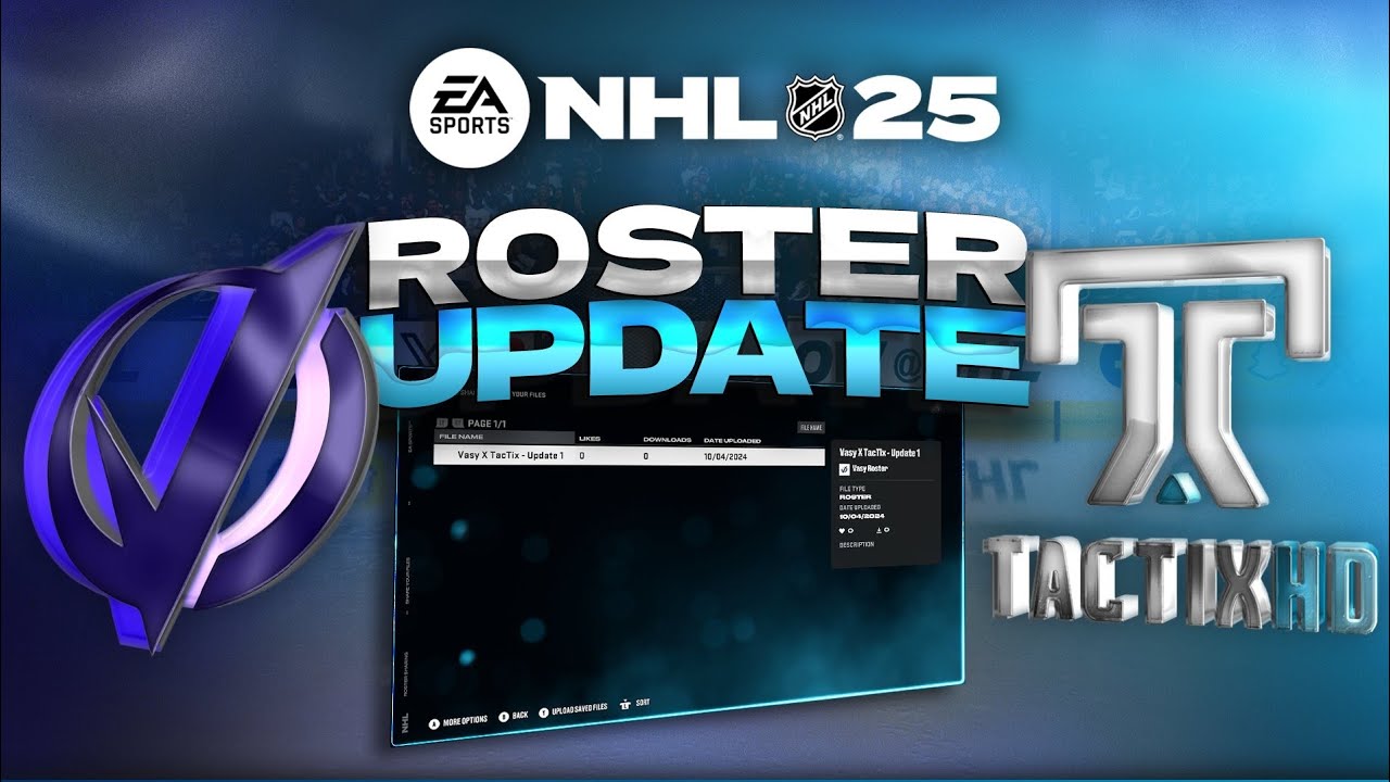NHL 25 - Custom Roster Overview (Update 1) - YouTube