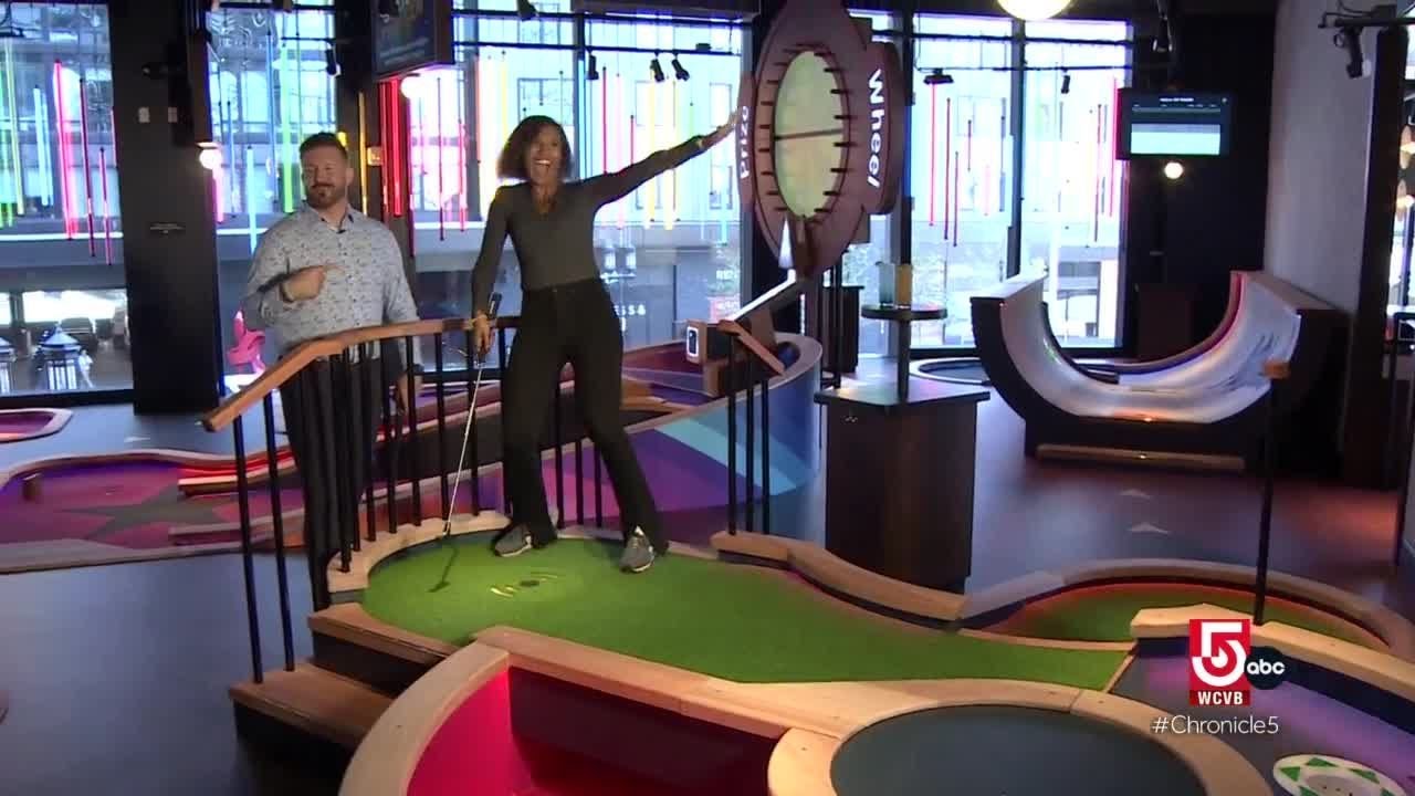 New mini golf game mixes tradition with technology - YouTube
