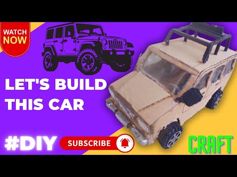 How to make a cardboard car on home|diy craft homemade jeep|how to build a car with cardboard ⁉️😱 ✨