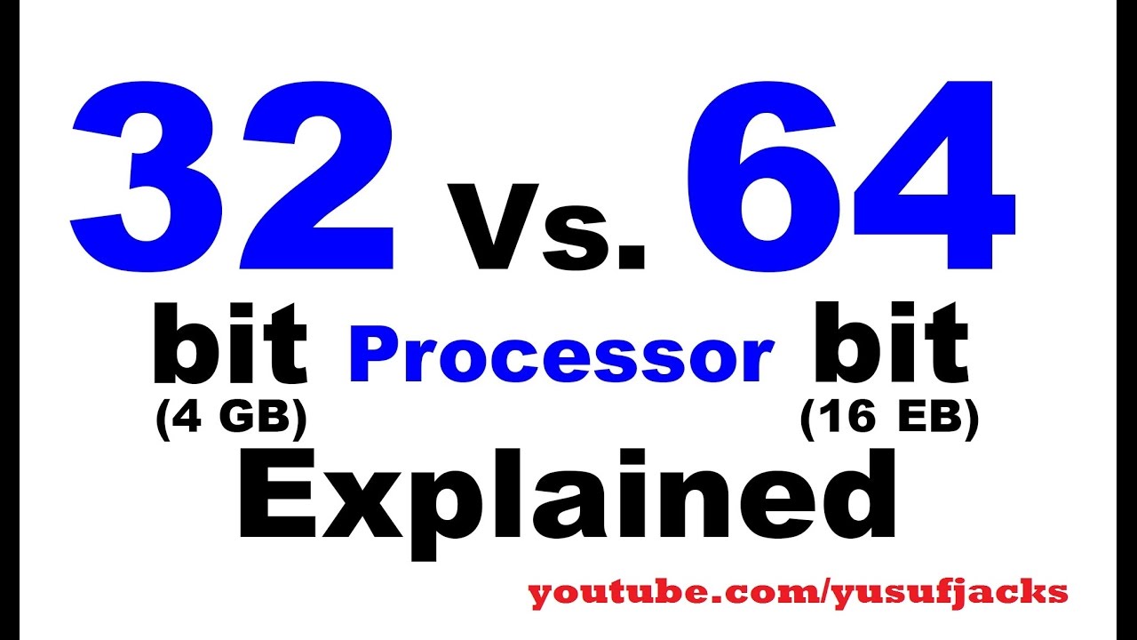 32 bit vs 64 bit processors explain [Hindi/Urdu] - YouTube