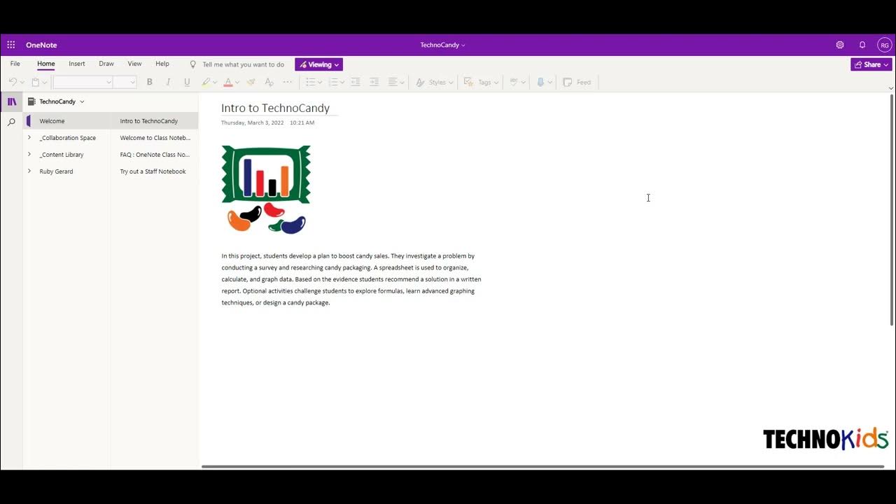 2022 | Open Your TechnoKids Class Notebook in OneNote Online - YouTube