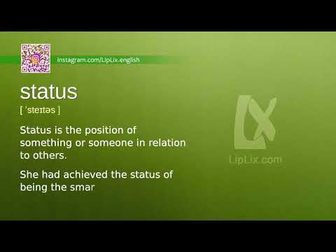 Status : C1 level english vocabulary lesson, www.LipLix.com