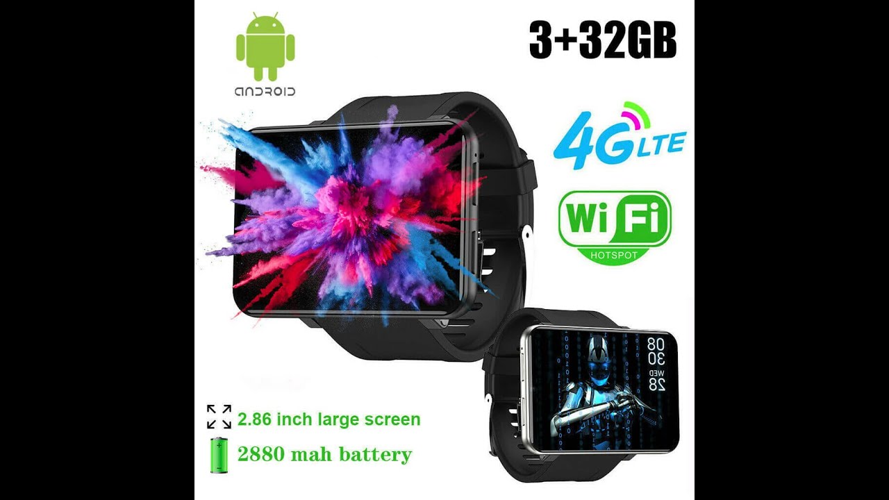 DM100 Smartwatch - 4g LTE Android Watch for Men & Women - YouTube