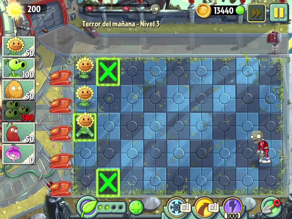 Plants vs Zombies 2 Terror del mañana nivel 1, 2, 3, 4 y 5 - YouTube