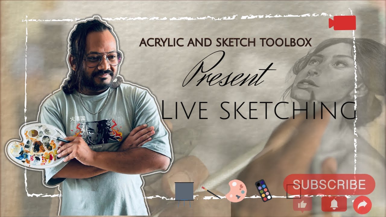 Live realistic portrait sketching part 3 and final #drawn # ...