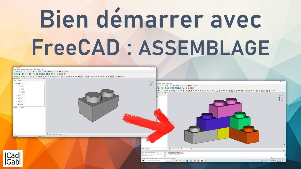 BIEN DÉMARRER AVEC FreeCAD : ASSEMBLAGE - YouTube