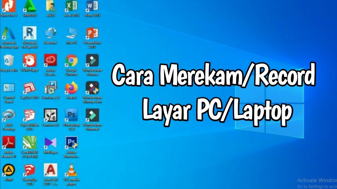 Part 1# Cara Merekam/Record Layar PC/Laptop - YouTube