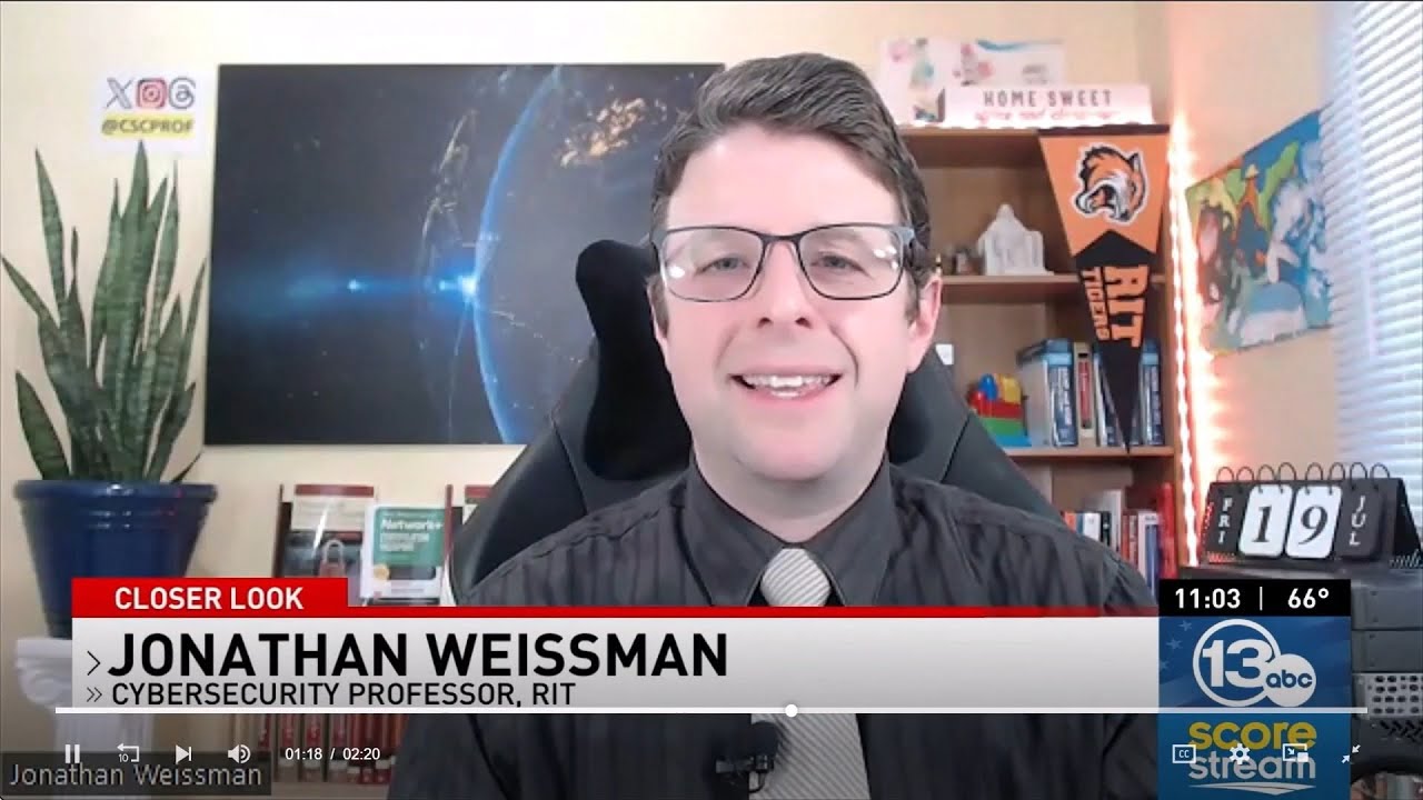 Jonathan S. Weissman WHAM-TV Channel 13 News at 11:00 p.m. RIT Rochester, NY 7/19/24 - YouTube