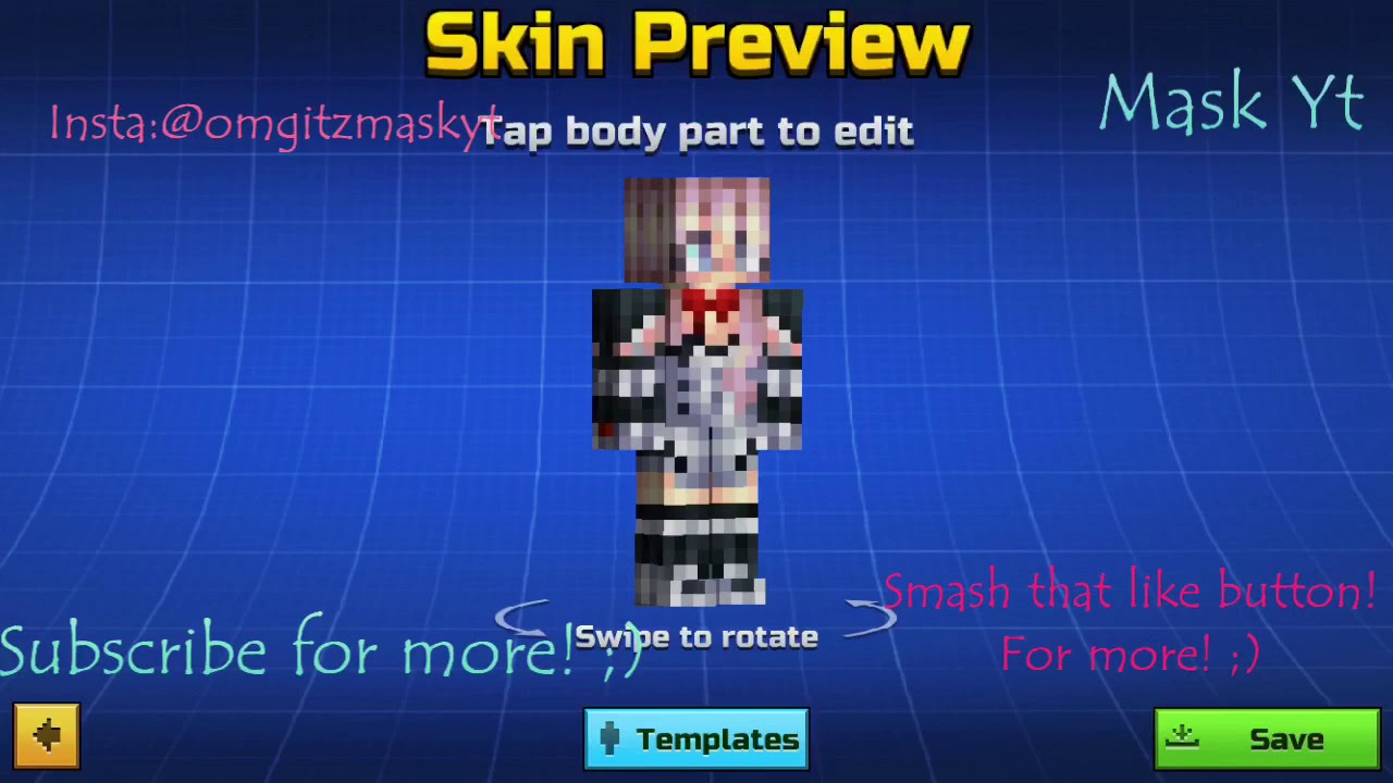Maid Girl Skin (Free To Copy!) Pixel Gun 3D Read Description⬇️ - YouTube