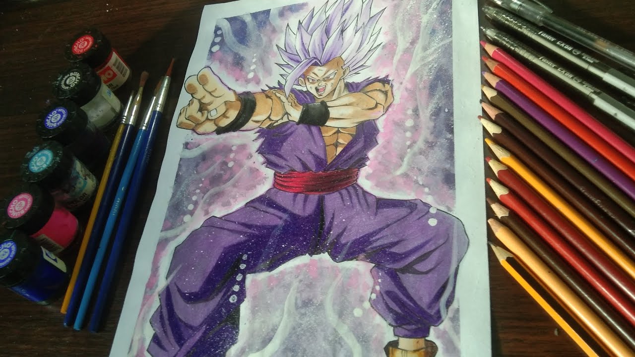 Drawing Gohan Beast Mode 🔥 [SPEED DRAWING] @LordAizenBankai - YouTube