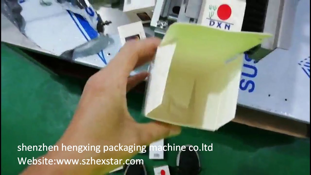 carton box folding machine,small box folder and packer - YouTube