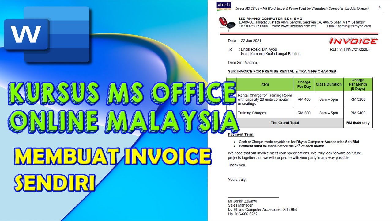 Kursus Sijil Komputer MS Office Online Course Malaysia - Membina ...