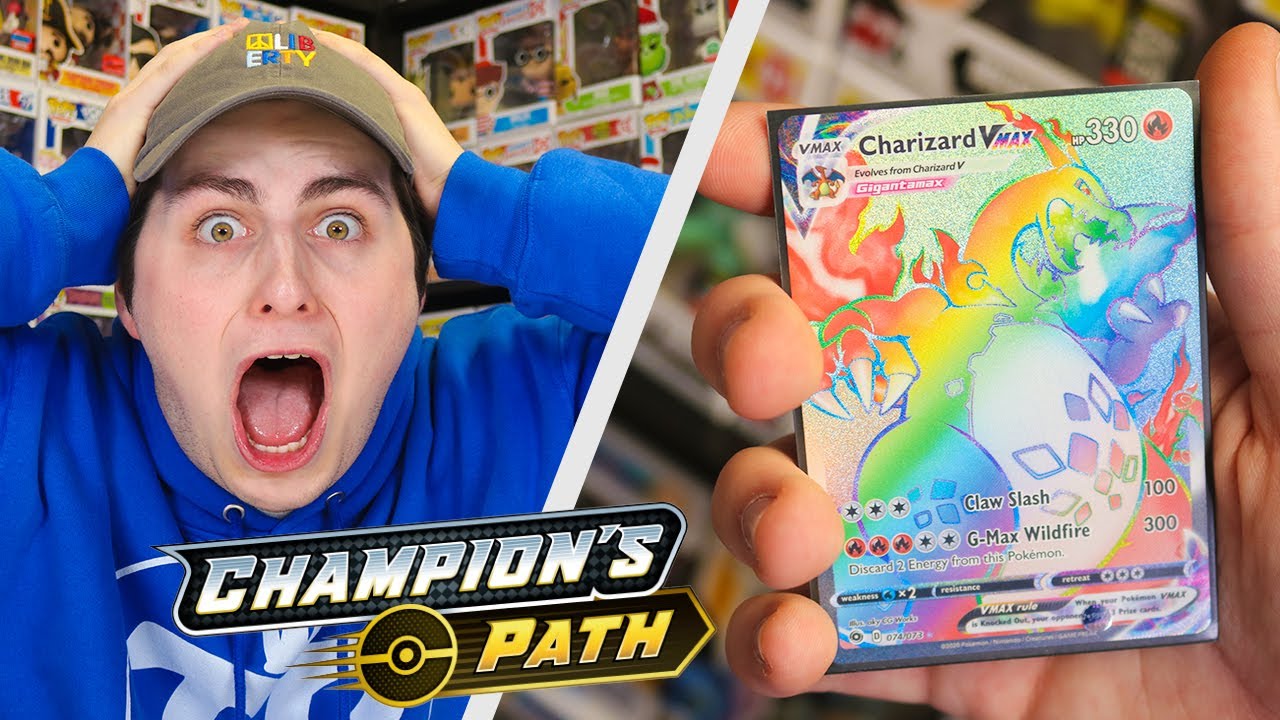 We Pulled the RAINBOW CHARIZARD VMAX from Champions Path! - YouTube