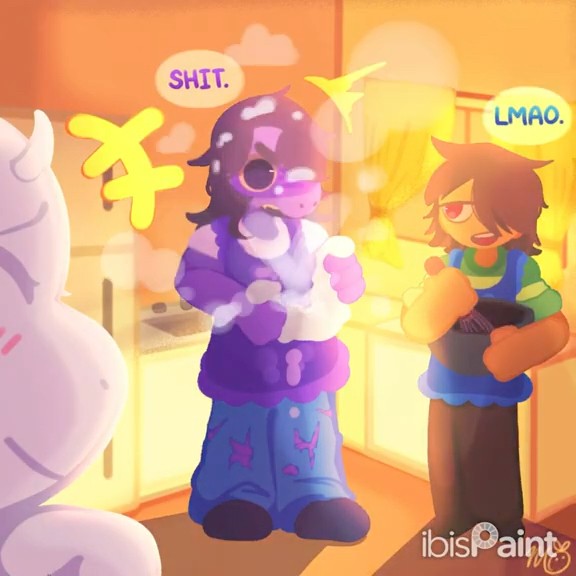 Susie and Kris make pie together! :) #deltarune #fanart #krisdeltarune ...