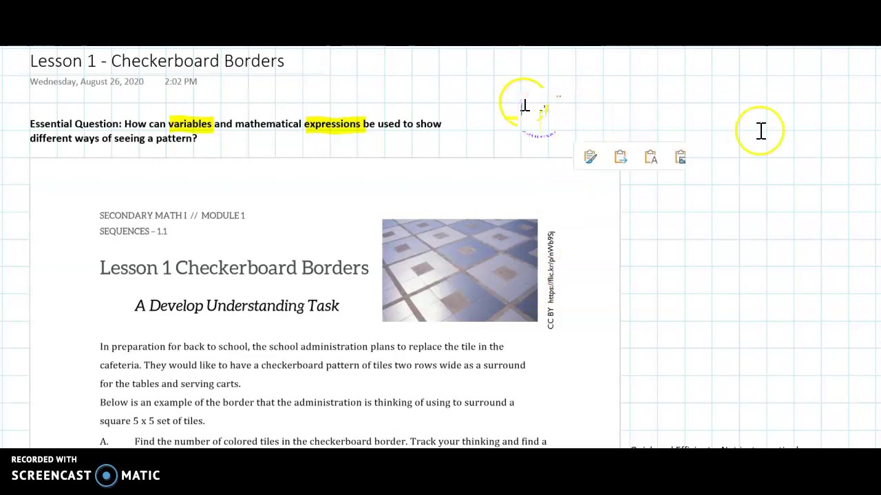 MVP Math 1 Checkerboard Borders Launch - YouTube