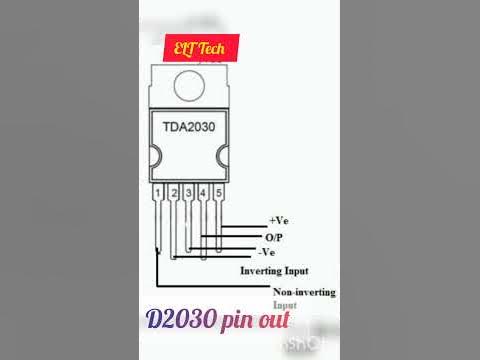 D2030 pin out diagram audio amplifier - YouTube