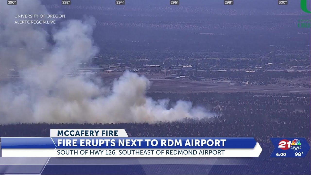 Wildfire south of Highway 126 burns 150 acres, shuts Redmond Airport ...