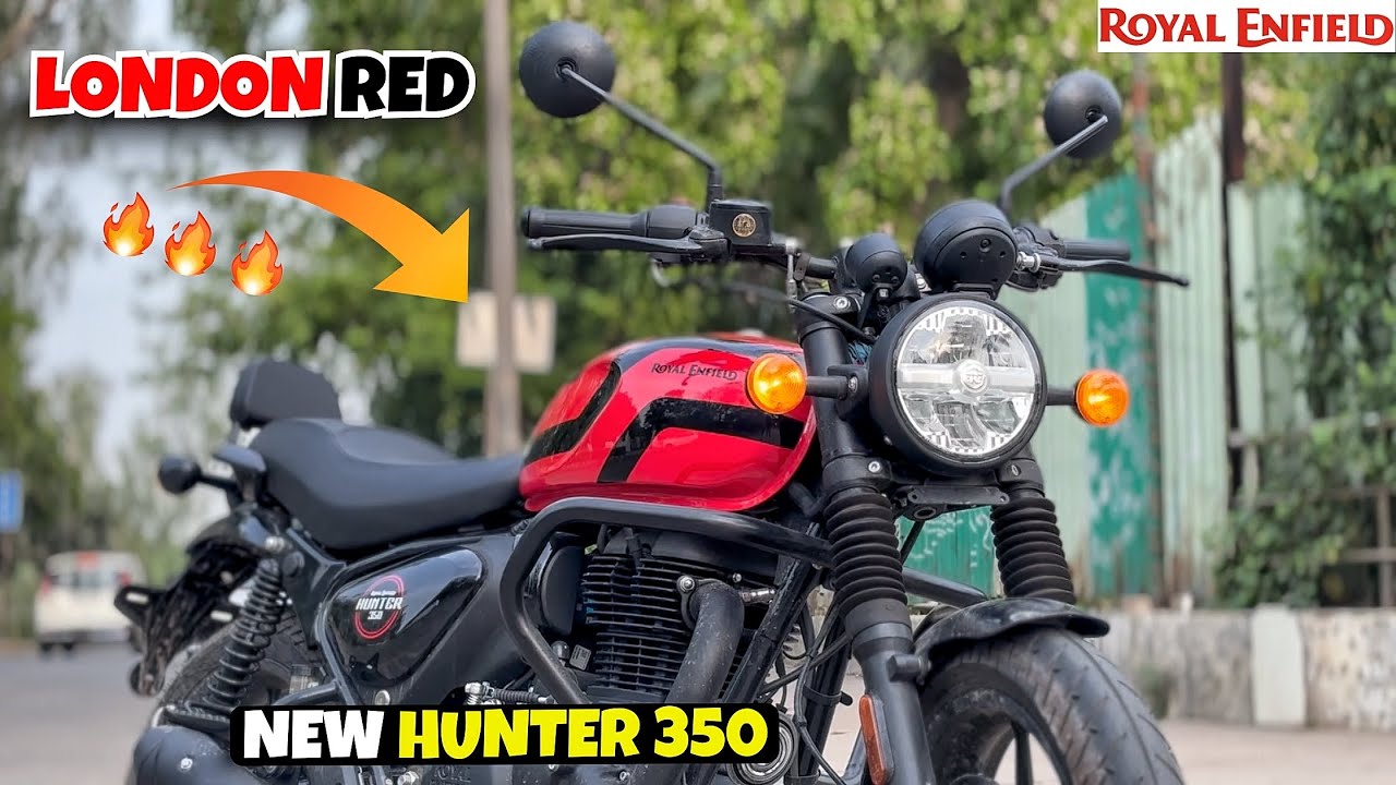 2025 Royal Enfield Hunter 350 |🔥London Red Color Launch - Mileage ...