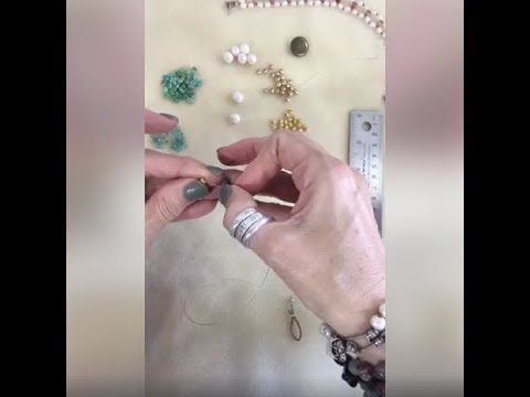 Beading 101: Beaded Loop & Button Clasp 9_27_18 - YouTube