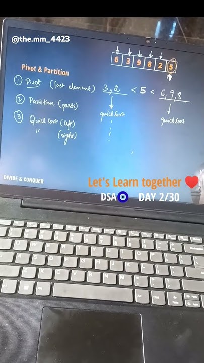 Divide and Conquer Algorithm | Quick Sort | DSA | Day 2/30 #programming #coding #trending#viral# ...