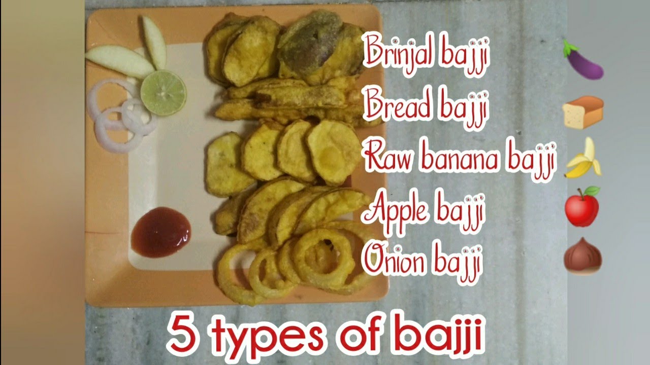 5 types of bajji | 5 வகை பஜ்ஜி - YouTube