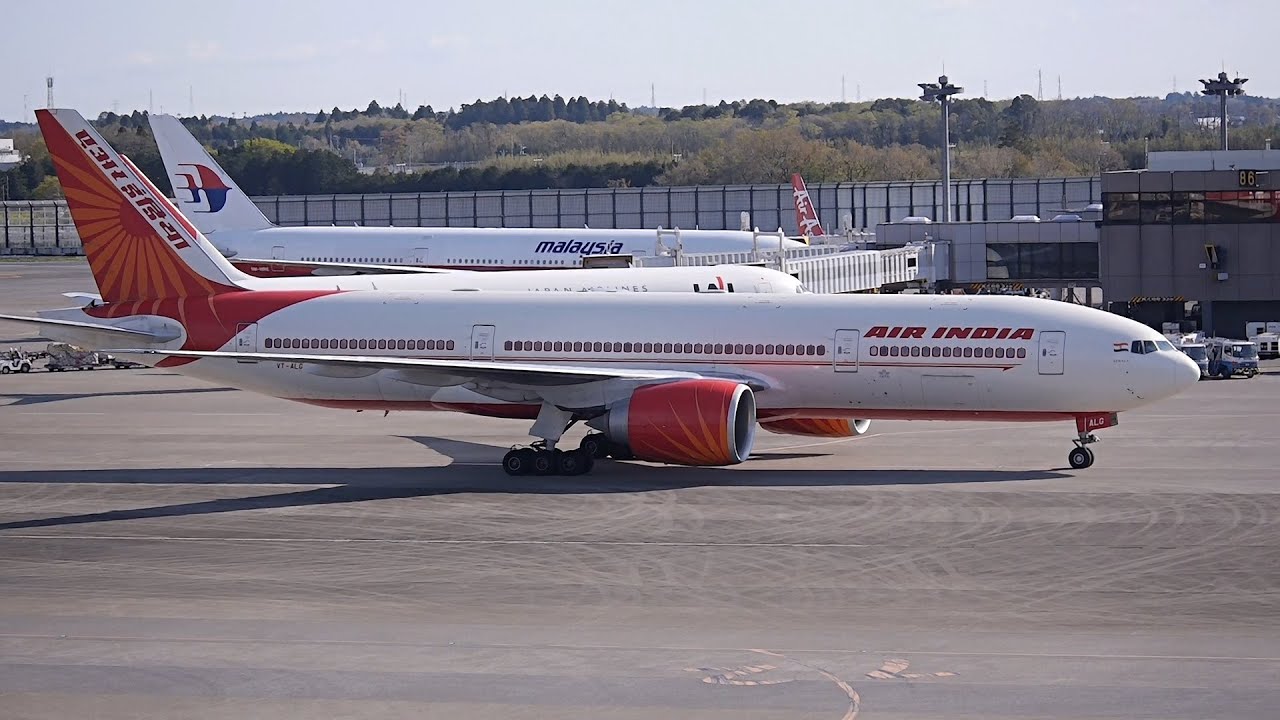 Air India Boeing 777-200LR VT-ALG 【NRT/RJAA】 - YouTube