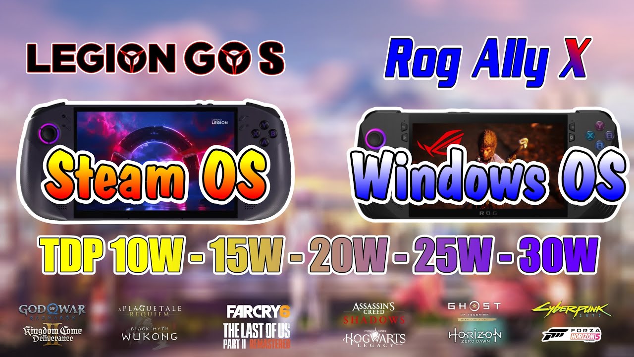 Legion Go S (SteamOS) vs ROG Ally X (Win 11): 10W-30W Gaming Test: Who ...