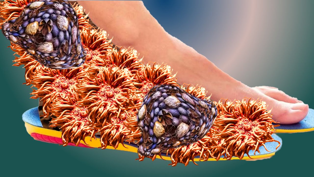 ASMR ANIMATION 🏩 Removal Dog tick & maggots from Infected foot ...