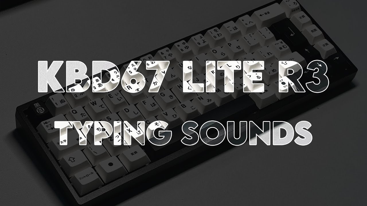 KBD67 Lite R3 ISO | Durock POM Typing Sounds - YouTube