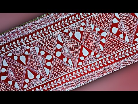 Easy and beautiful aipan design for doorstep/ diwali aipan/देहली ऐपण ...