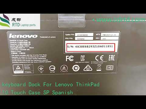 Keyboard Dock For Lenovo ThinkPad 10 Touch Case Spanish SP