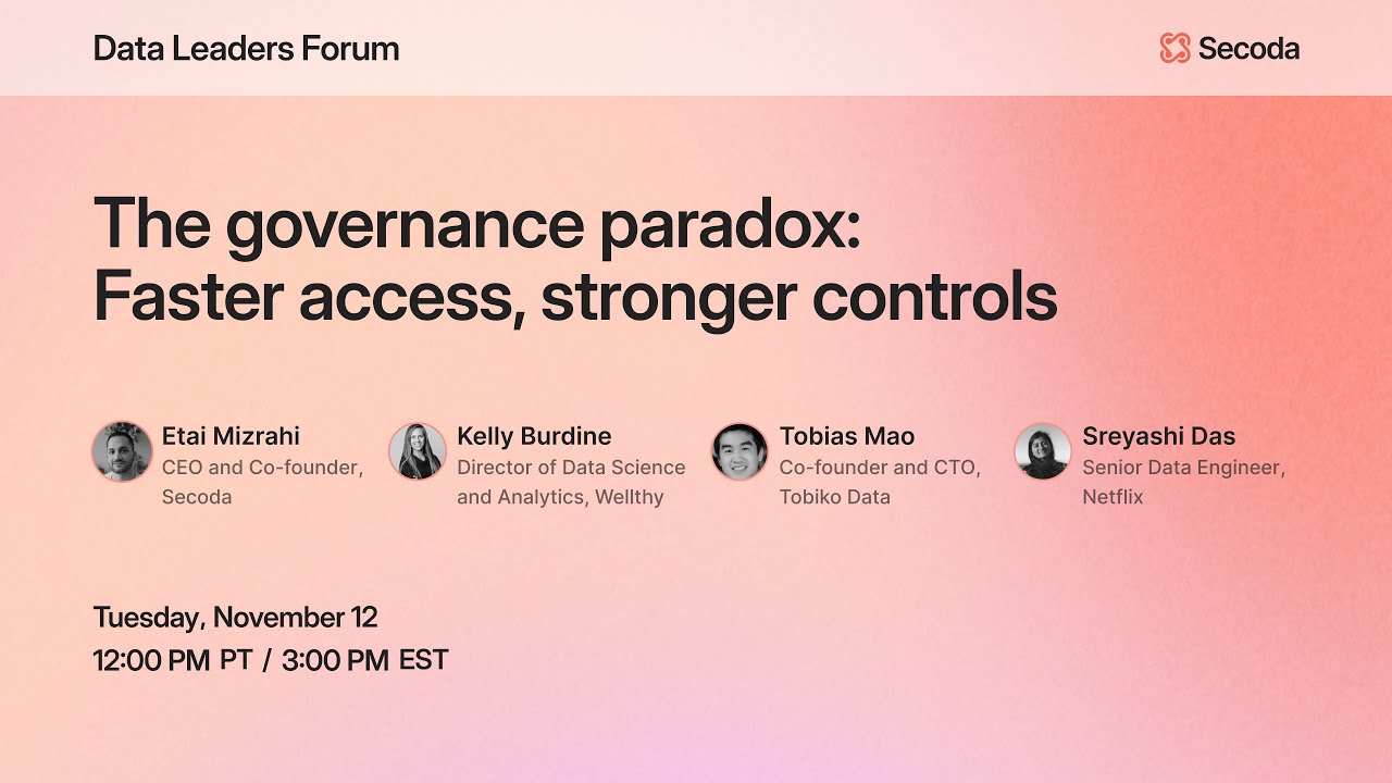 The governance paradox: Faster access, stronger controls - YouTube