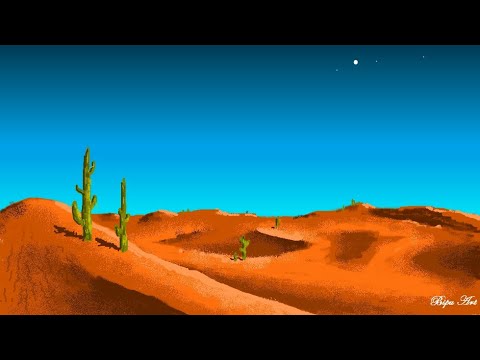 How to draw in computer| Desert drawing | ms paint tutorial | Microsoft ...
