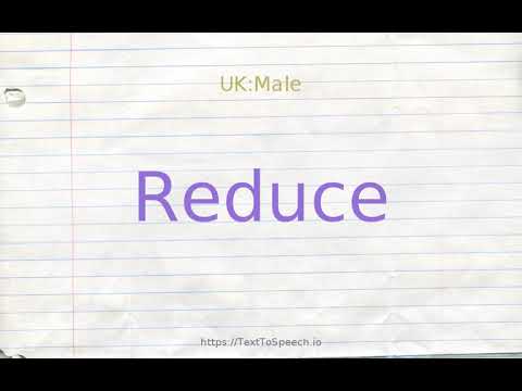 How to pronounce reduce - YouTube