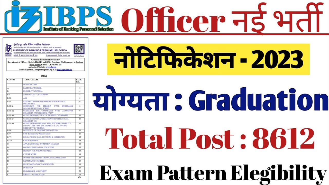 IBPS RRB Notification 2023 | IBPS RRB Officer New Requirement ...