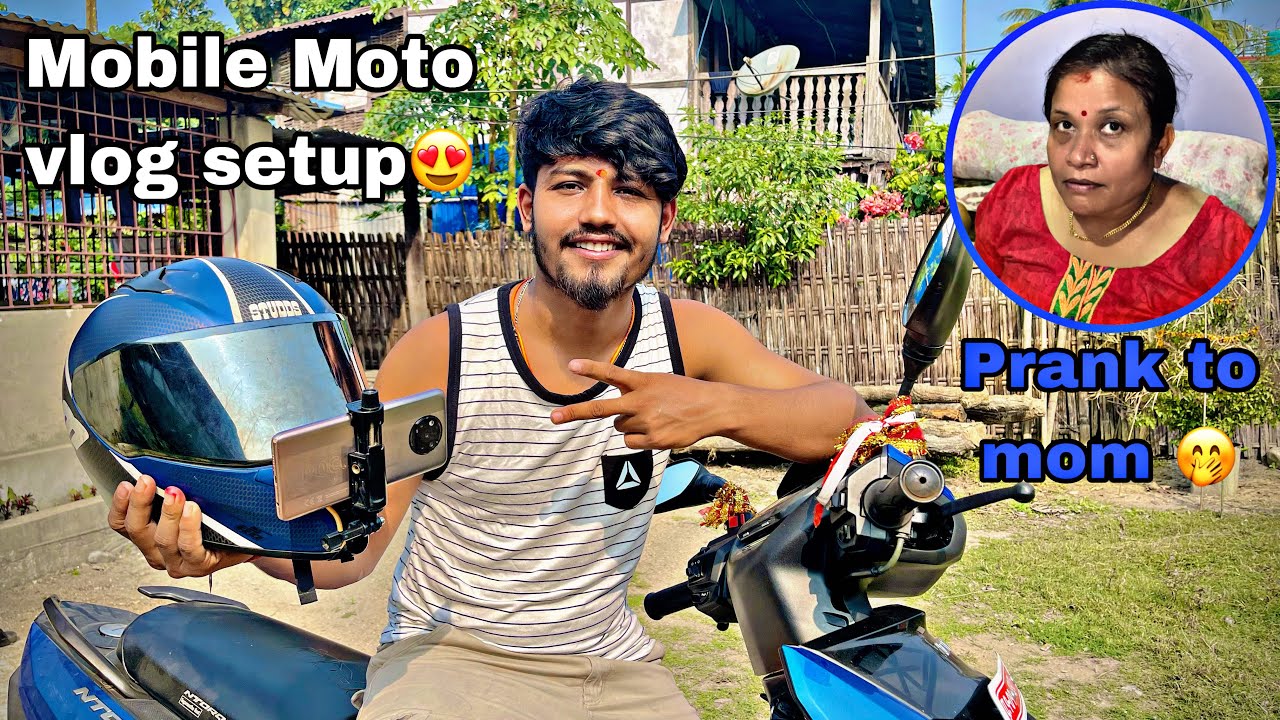 Moto vlogging ko tayari gardai 😍 ️ || mom got prank 🤣 || mobile Moto vlog - YouTube