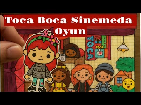🌈 Toca Life Word Sinemada oyun oynuyoruZ 🌈 Kağıttan Toca Boca 🌸 etkinlik oyun videosu 🌸