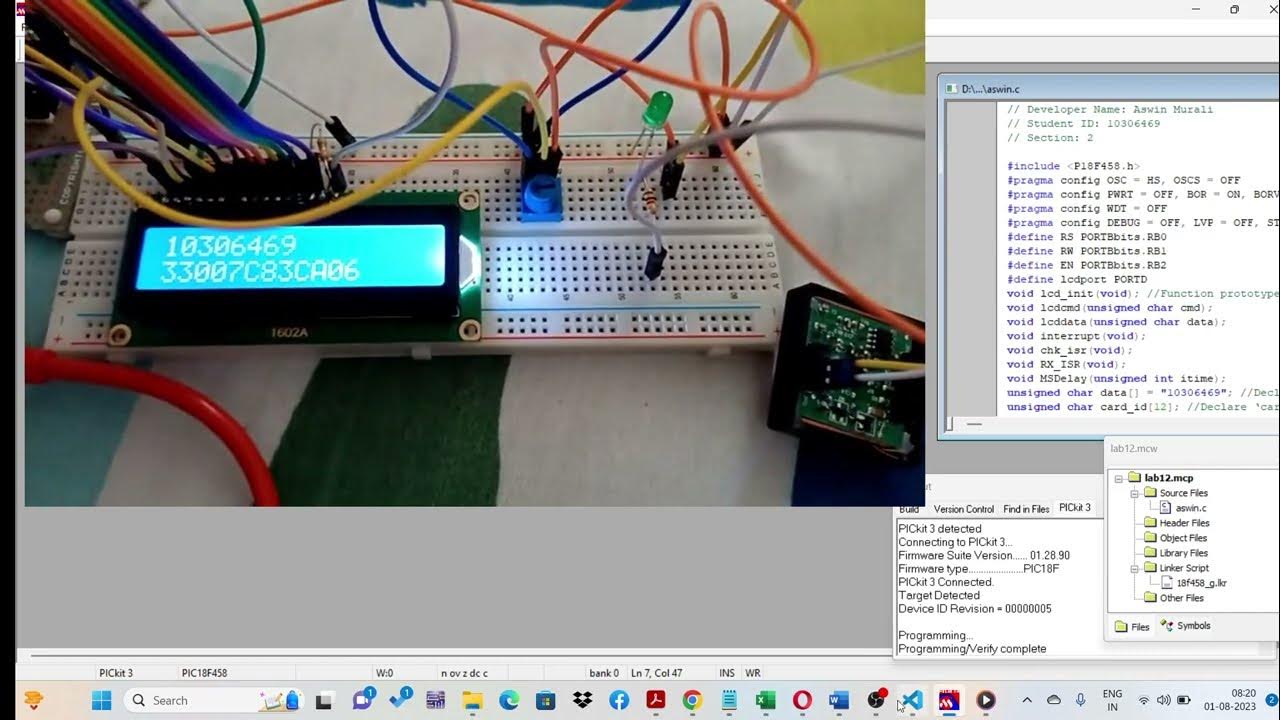 LAB 11 Interfacing and Programming RFID Readers | ASWIN - YouTube