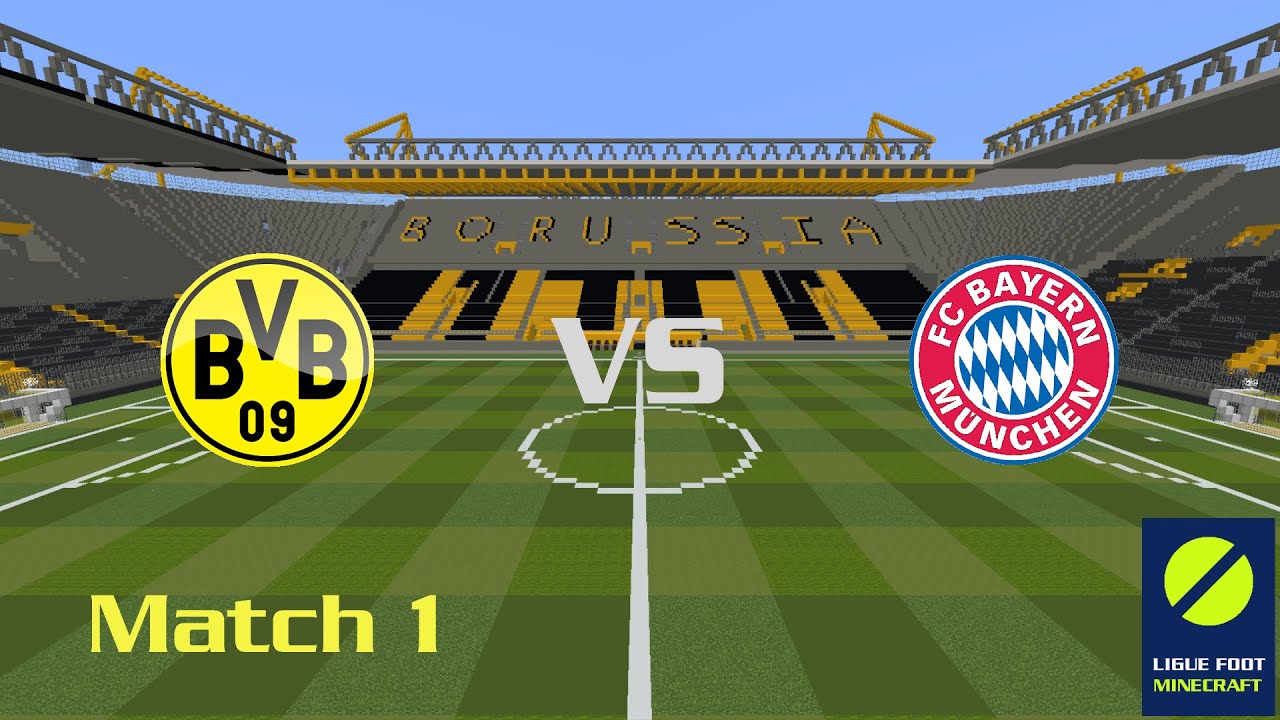 LIGUE FOOT MINECRAFT - Match 1 Dortmund MC VS Bayern MC - YouTube