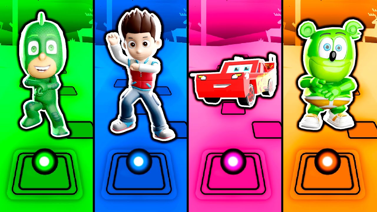 3D PJ Masks 🆚 3D Paw Patrol 🆚 3D McQueen 🆚 3D Gummy Bear 🎹 Tiles Hop ...