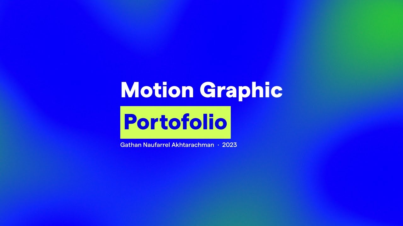 4K Motion Graphic Portfolio - YouTube