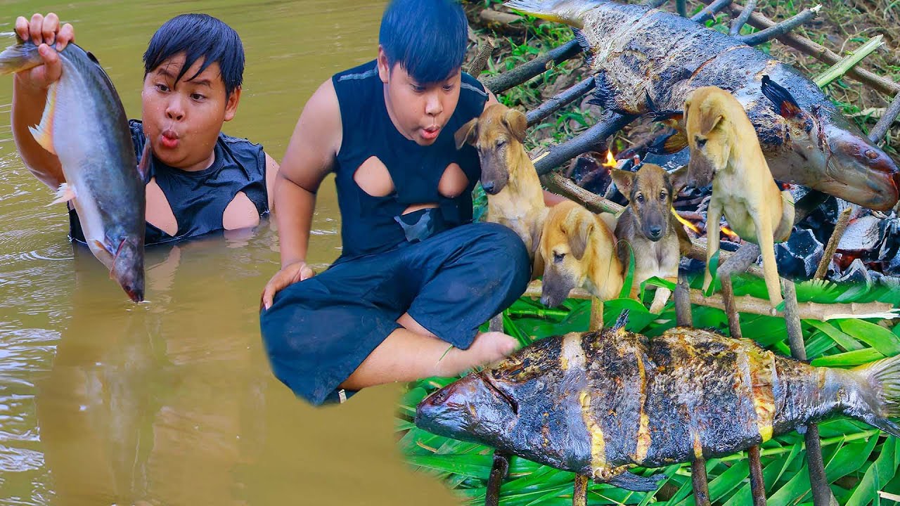 Technology Skills Food - Amazing cooking big fish for dog - Eating ...