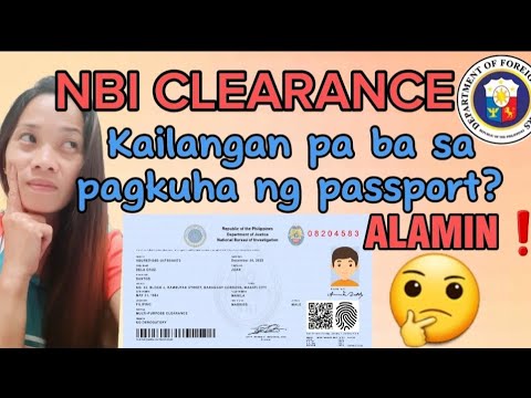 KAILANGAN PA BA ANG NBI CLEARANCE SA PAGKUHA NG PASSPORT? || ALEAH LYN - YouTube
