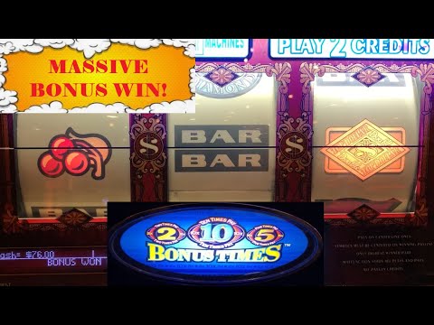 HUGE TOP DOLLAR WIN! 2X 10X 5X BONUS TIMES SLOT PLAY + DOUBLE TOP ...