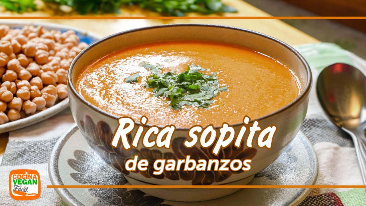 Sopa de garbanzos - Cocina Vegan Fácil - YouTube