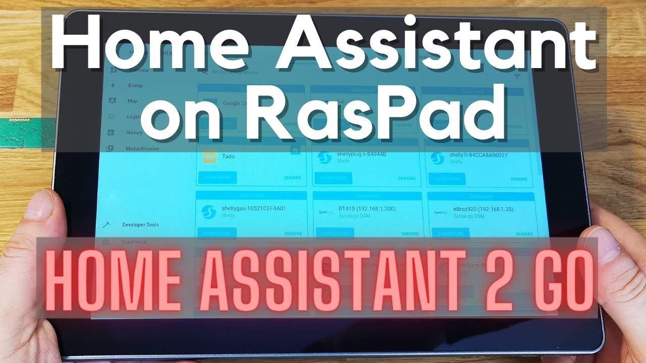Home Assistant on Raspperry Pi 4 RasPad 3 tablet - YouTube