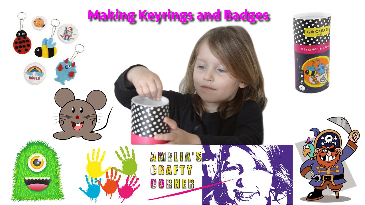 Keyrings and Badges - Go Create - Tesco - Amelia's Crafty Corner - YouTube