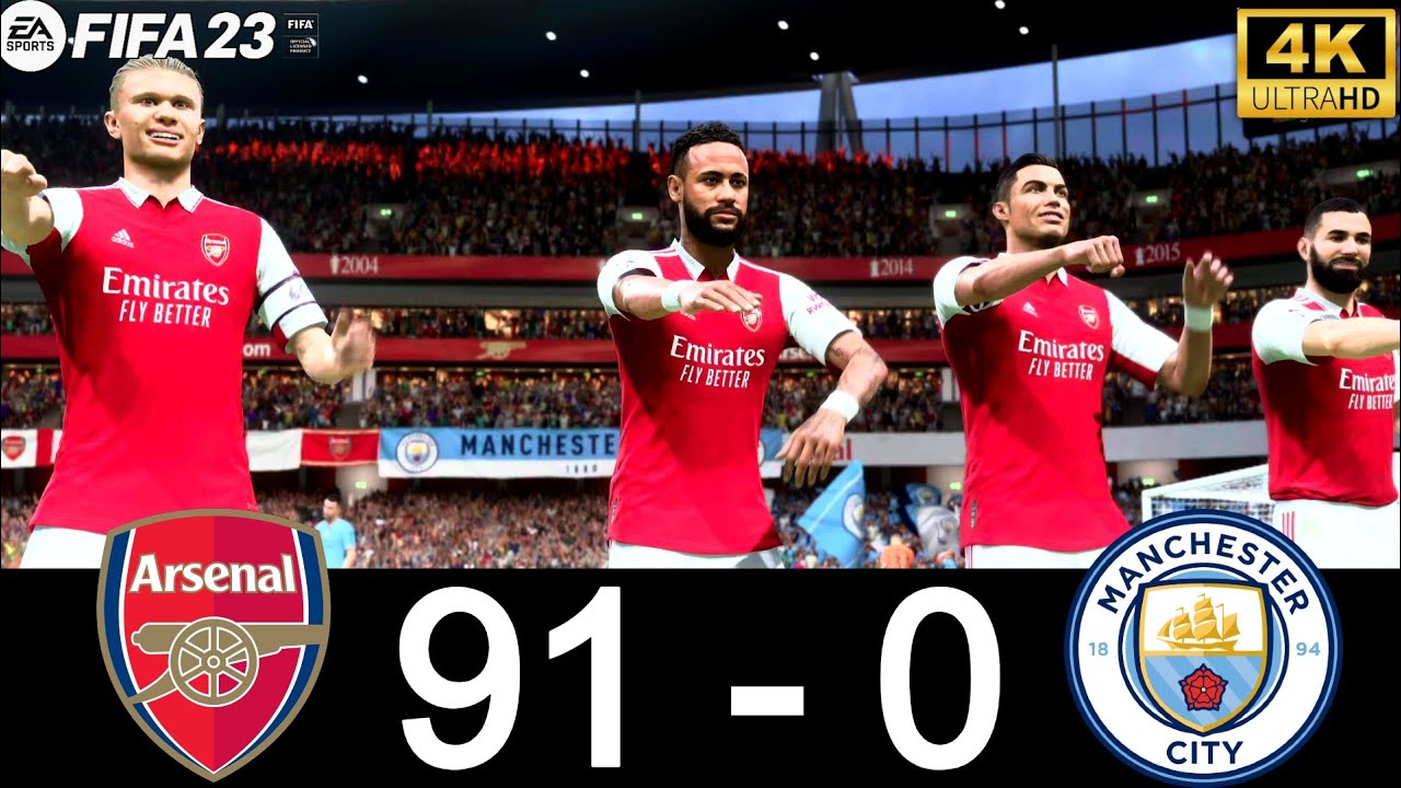 FIFA 23 - ARSENAL 91 - 0 MAN CITY - RONALDO, HAALAND, MBAPPE, NEYMAR ...
