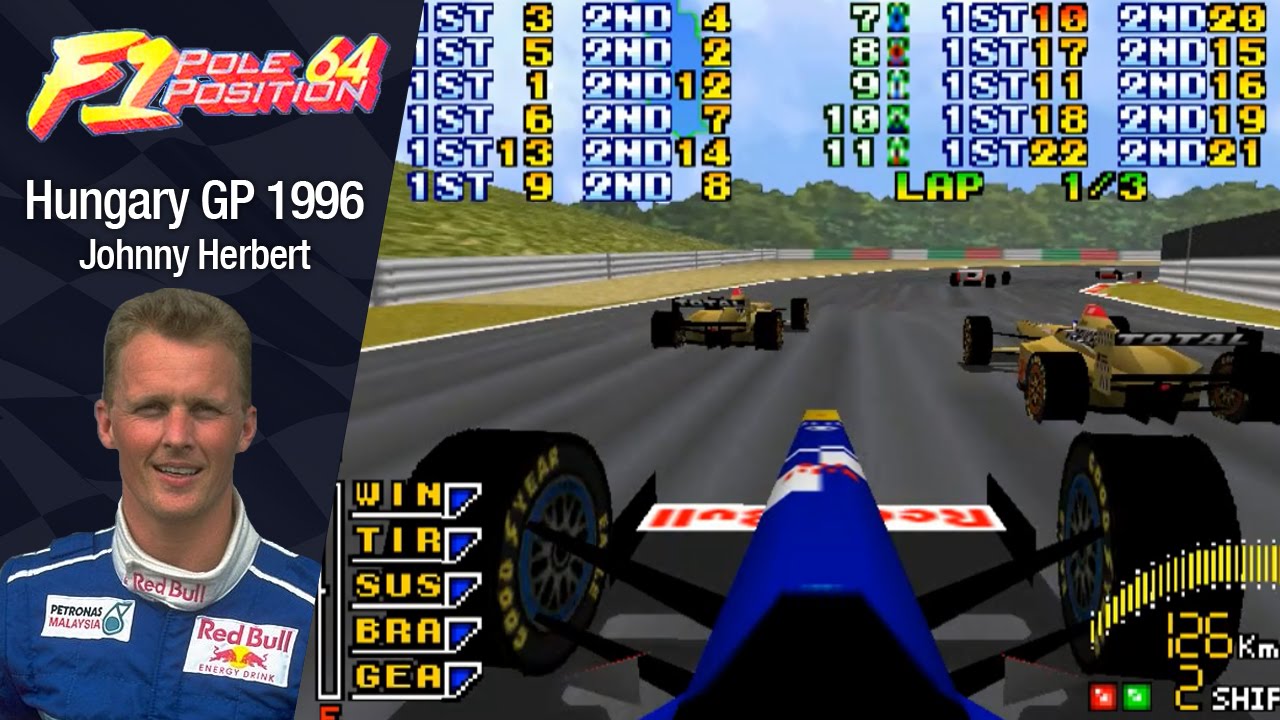 F1 Pole Position N64 - Johnny Herbert (Sauber) Hungary GP - YouTube