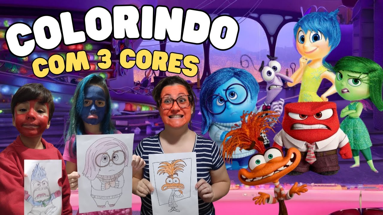 DESAFIO COLORIDO COM 3 CORES DIVERTIDAMENTE 2 - YouTube